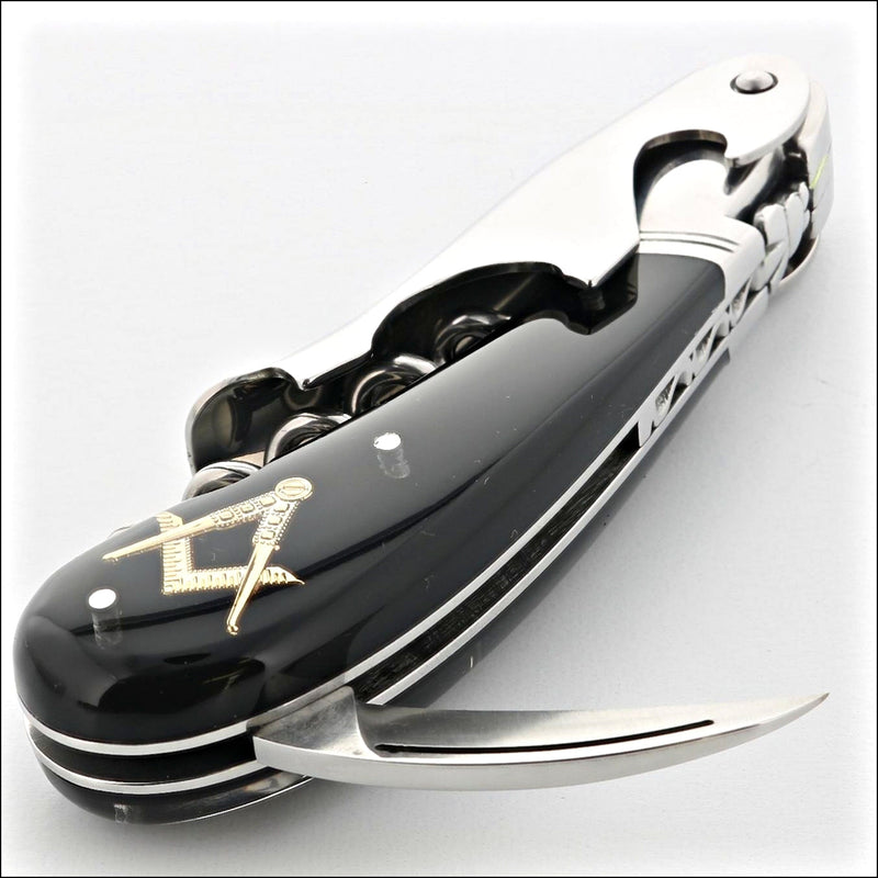 Laguiole Magnum Masonic Symbol Inlay Corkscrew - B - Laguiole Imports