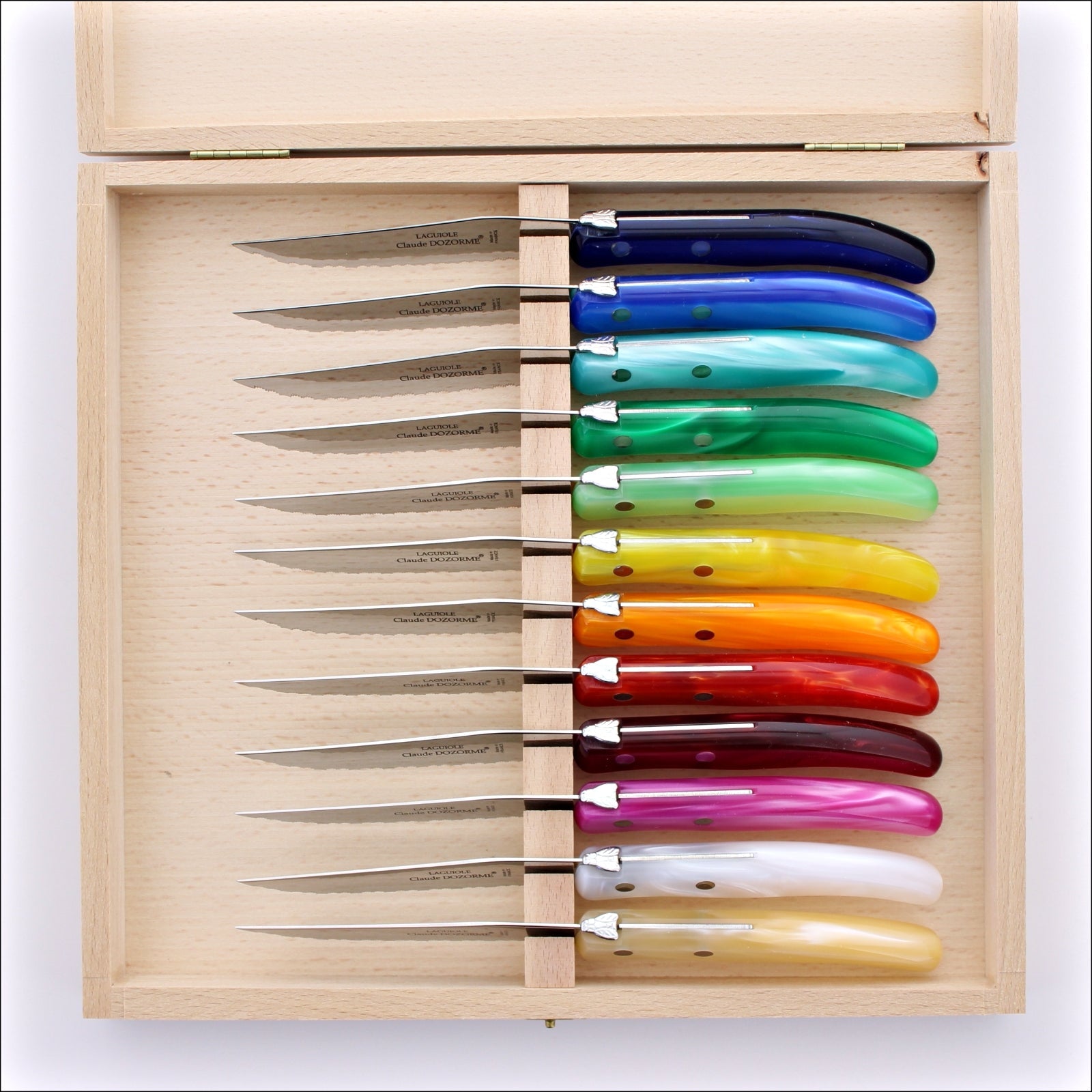 Laguiole Steak Knives, Set of 12 Berlingot Series | Claude Dozorme ...