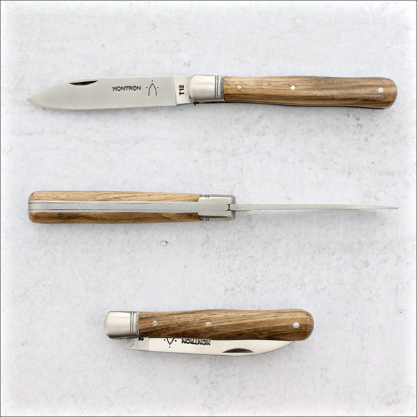 Nontron Pocket Knife Petit Violin Walnut - Laguiole Imports