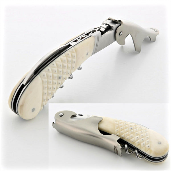 Laguiole Magnum Studded Cattle Bone Corkscrew - B - Laguiole Imports