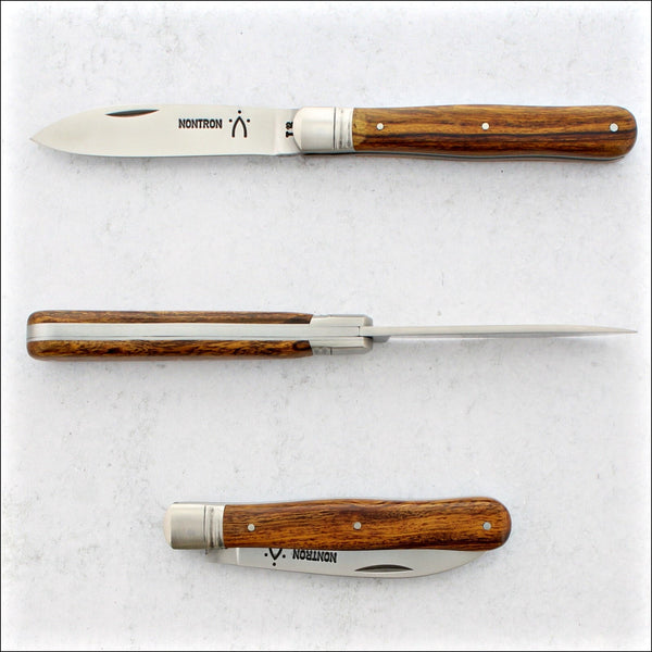 Nontron Pocket Knife Violin Desert Ironwood - Laguiole Imports